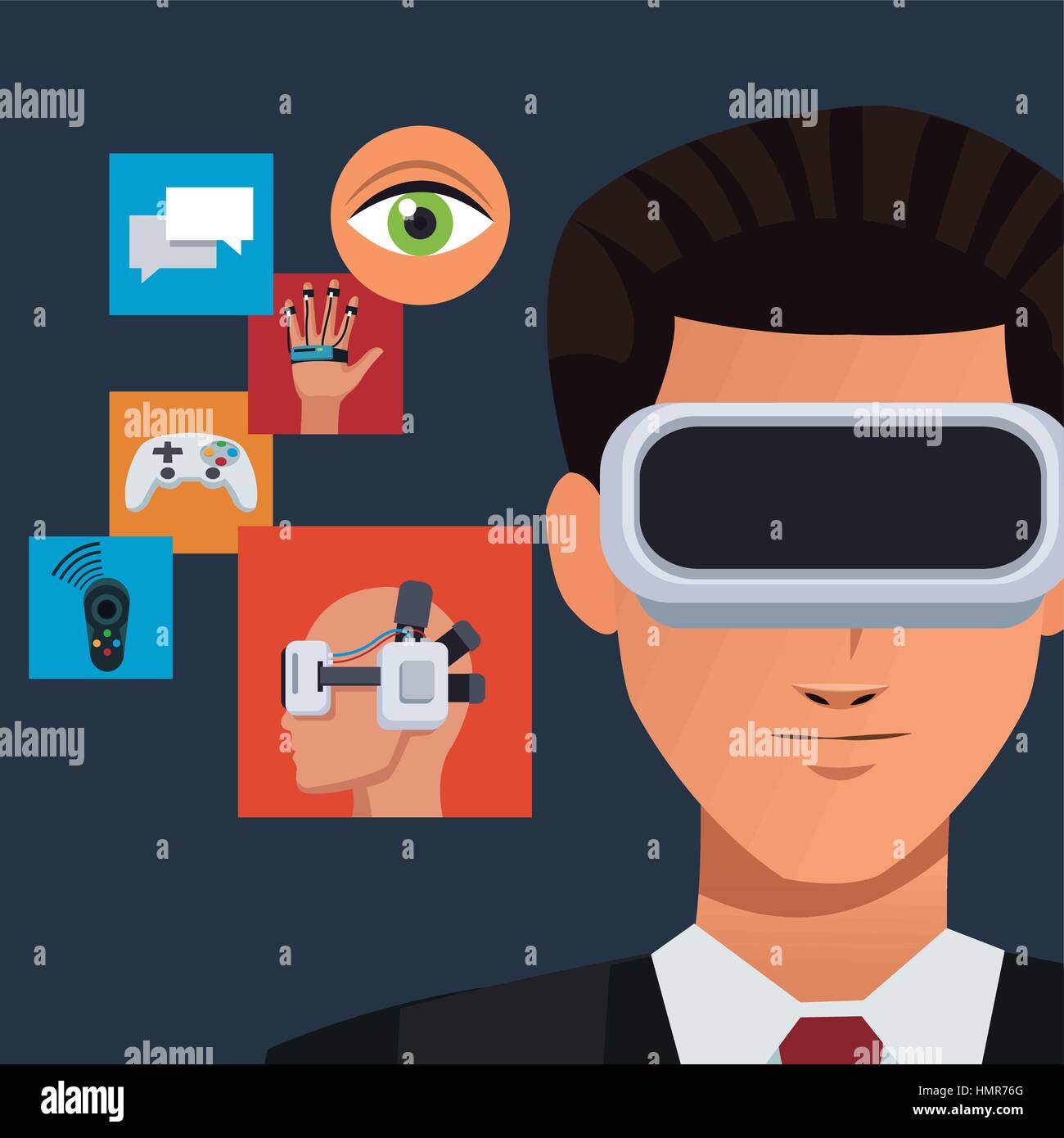 Woman face vr display Stock Vector Images - Alamy