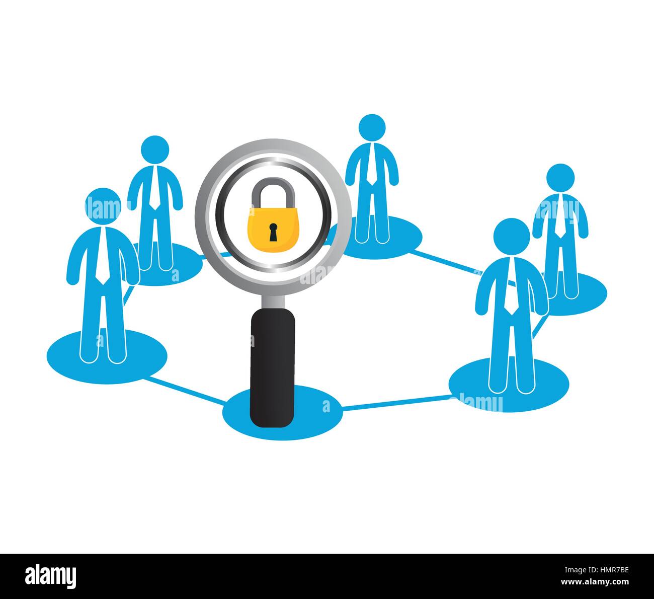 people connections lock network icon Stock Vector Image & Art - Alamy