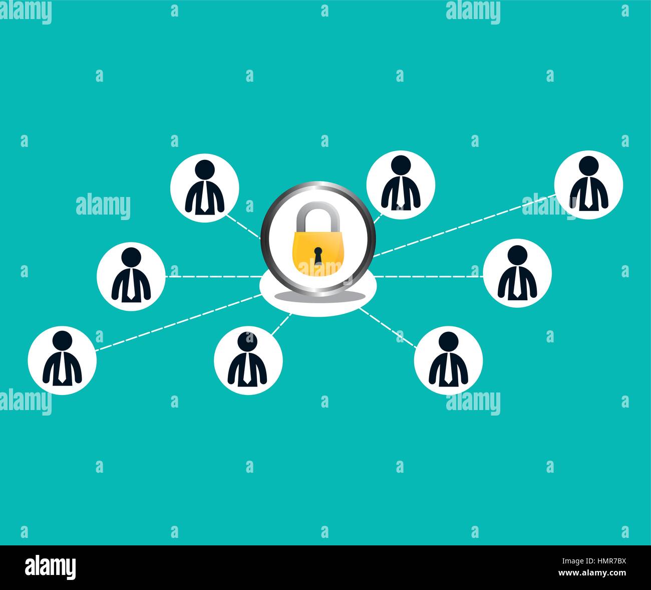 people connections lock network icon Stock Vector Image & Art - Alamy