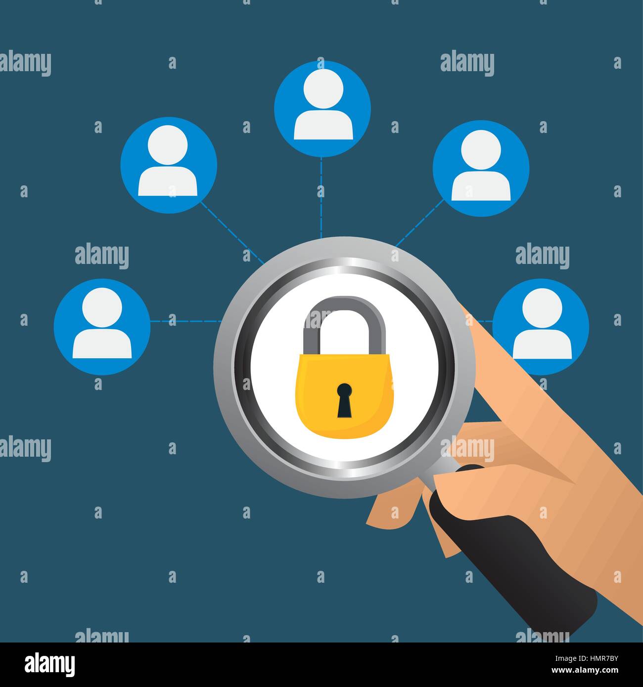 people connections lock network icon Stock Vector Image & Art - Alamy