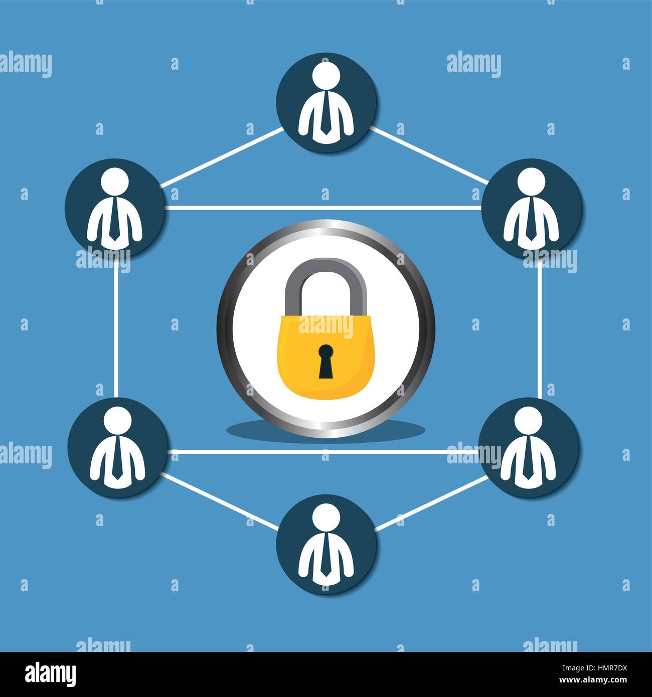 Digital lock symbol network connections hi-res stock photography and ...