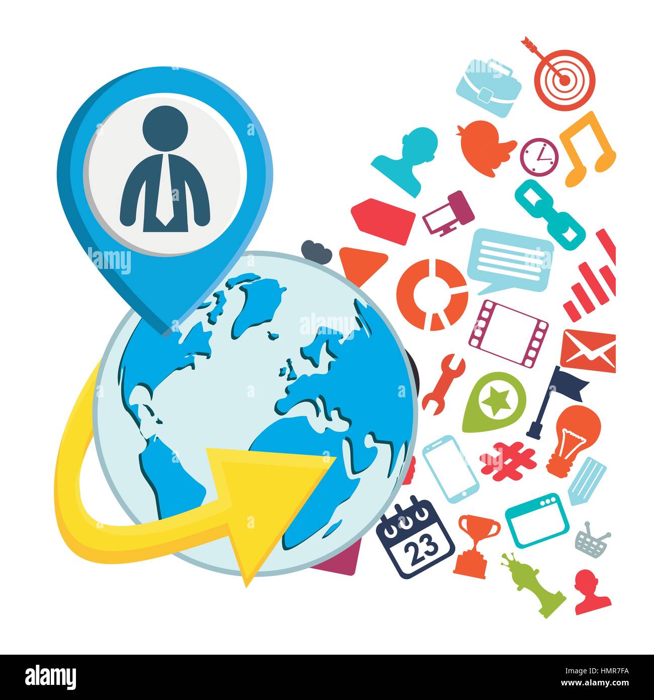 globe connections network image design Stock Vector Image & Art - Alamy