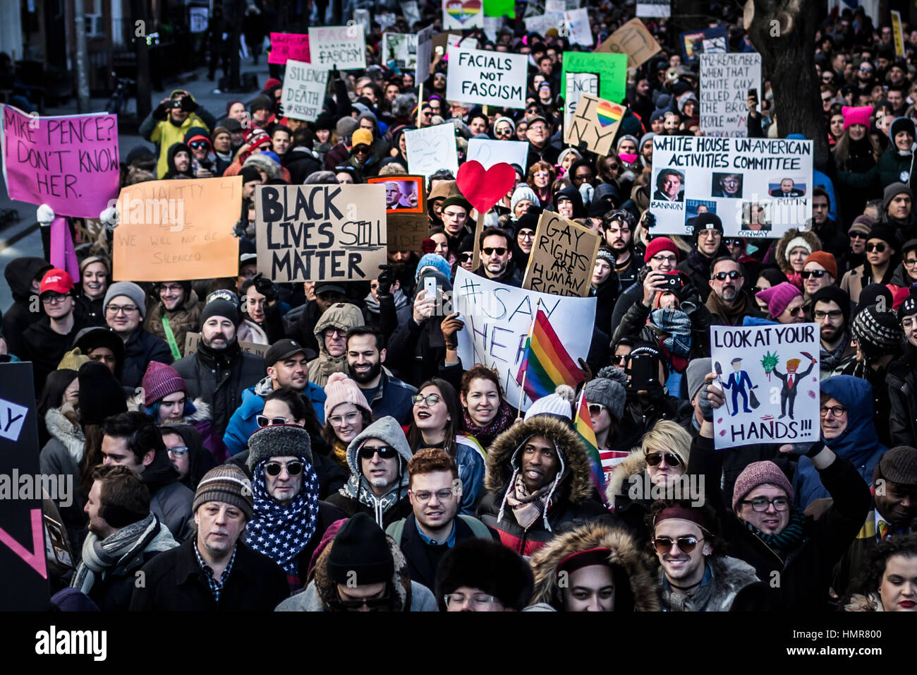New York City, USA. 4th Feb, 2017. Thousands of LGBTQ activists and ...