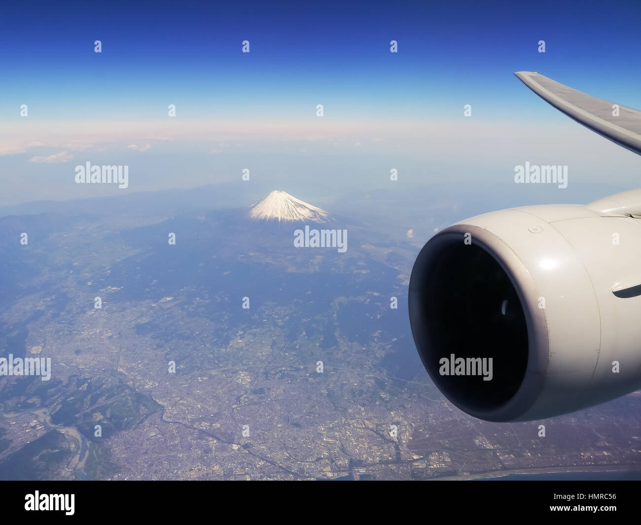Aerial view of Mt. Fuji in Japan Stock Photo - Alamy