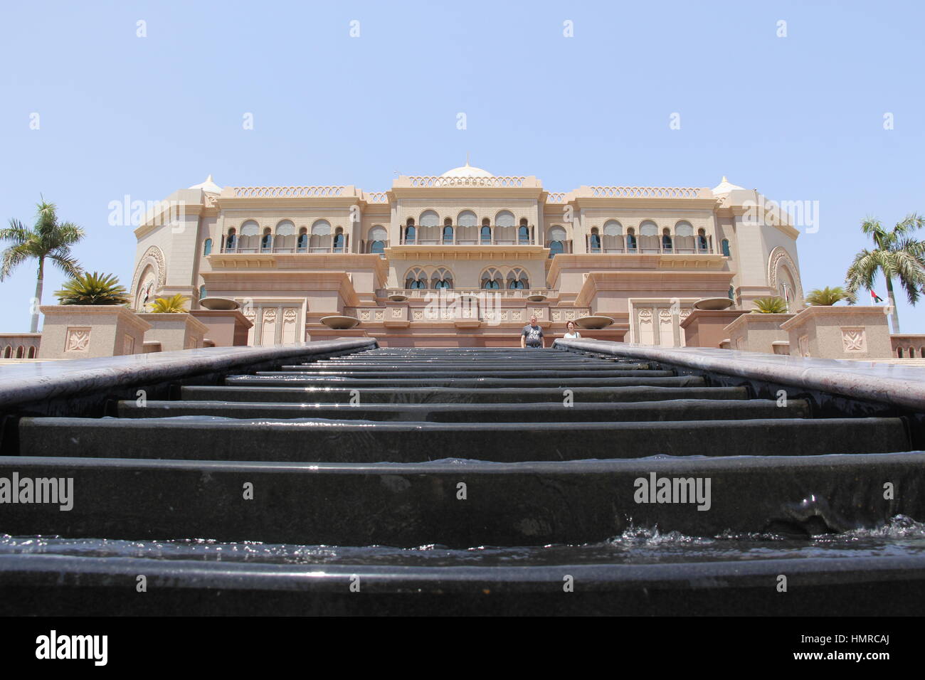 Emirates Palace above water stairs Stock Photo - Alamy
