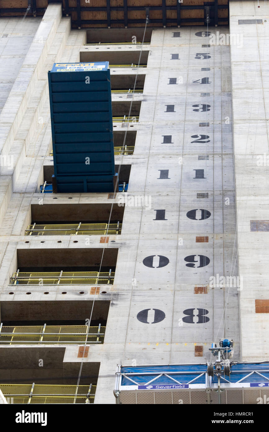 New incomplete building with builders platform in London Stock Photo ...