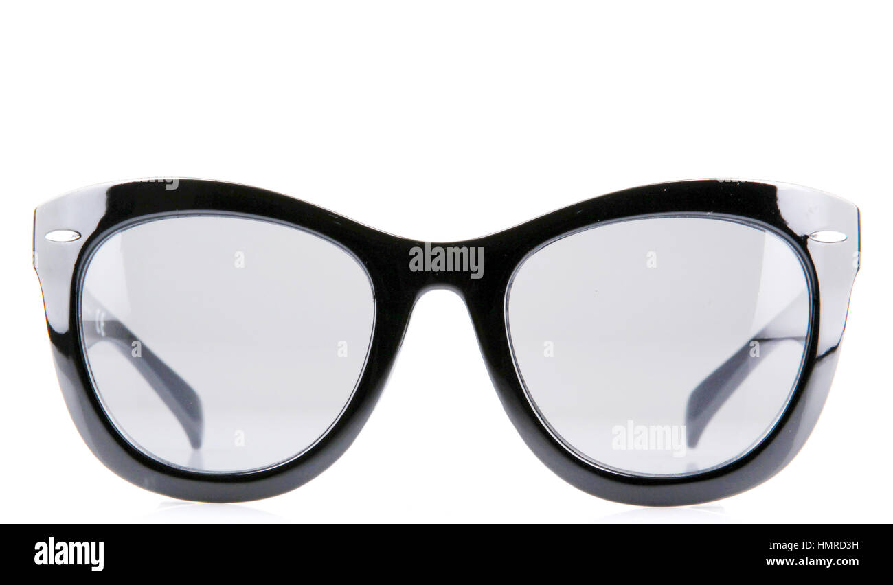 Eyeglasses with black rim Stock Photo - Alamy