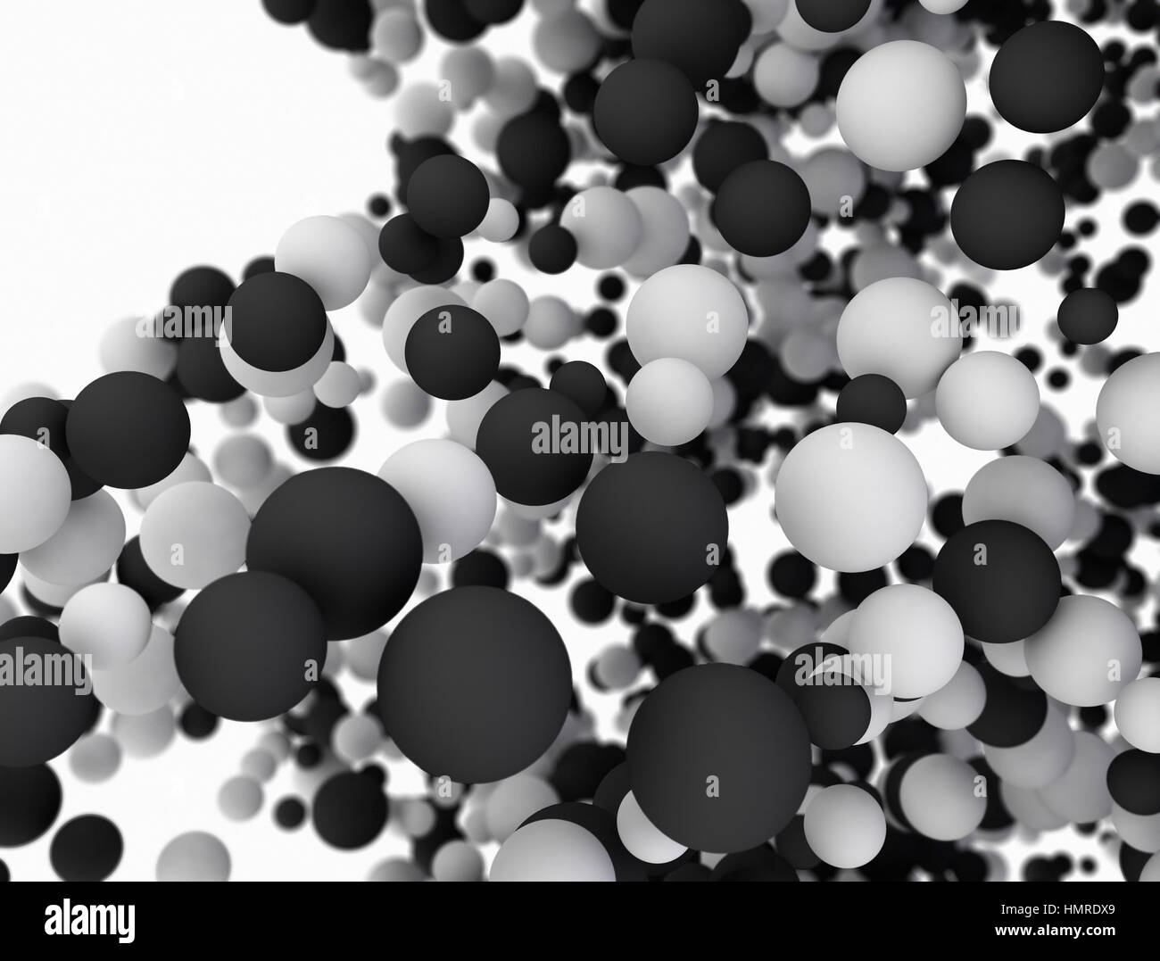 Abstract White Spheres Particles 3D Background Stock Photo - Alamy