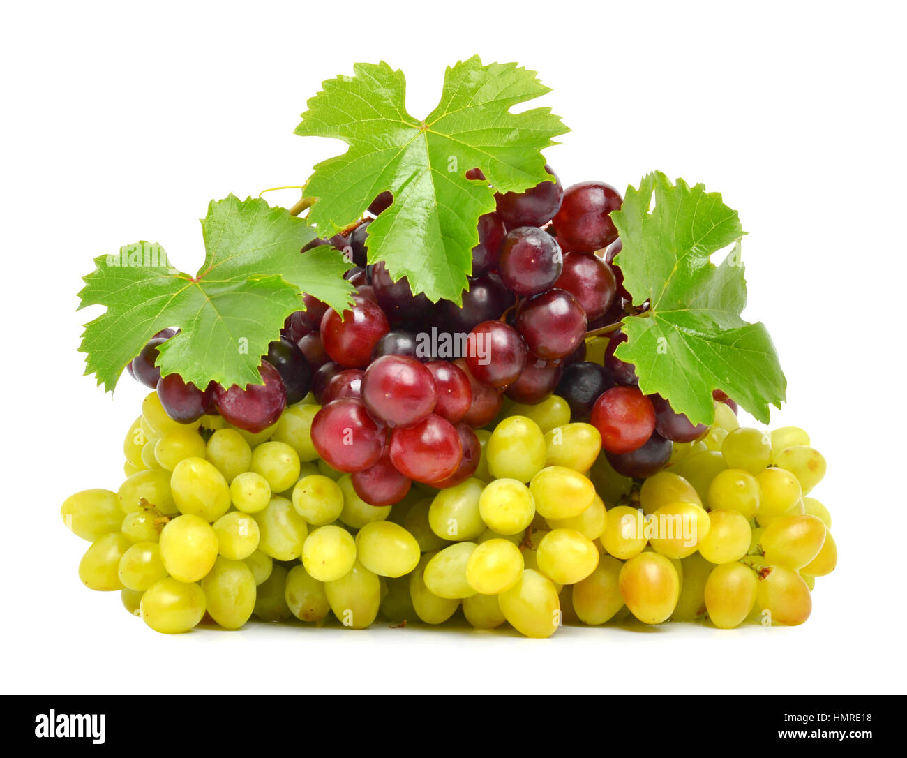Ripe green and red grape isolated on the white background Stock Photo ...