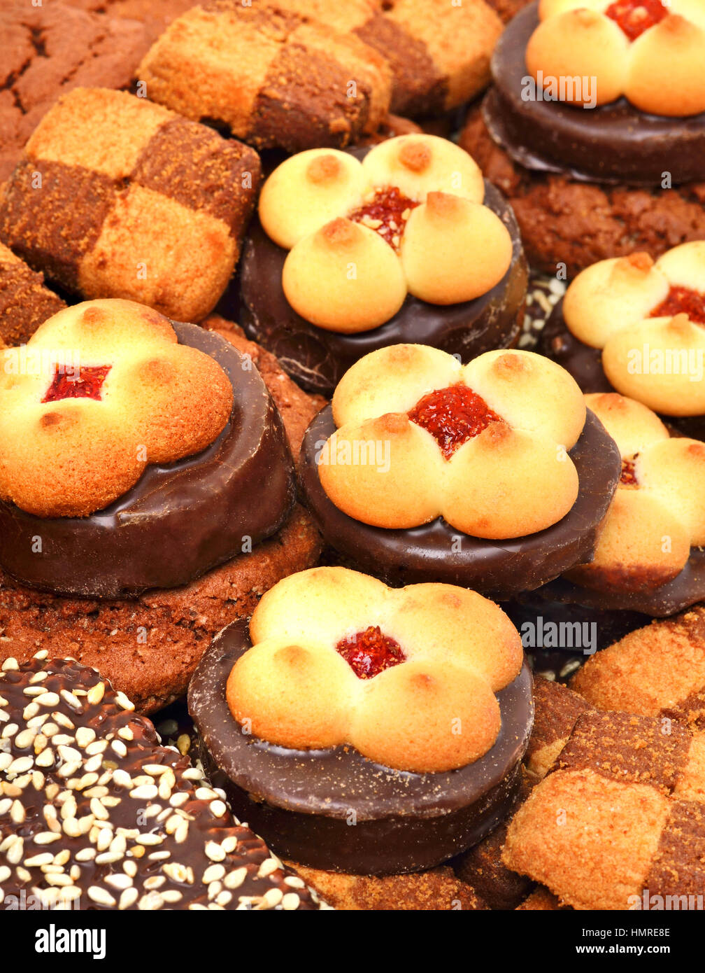 Pastry, biscuits and cookies, shortbread background Stock Photo - Alamy