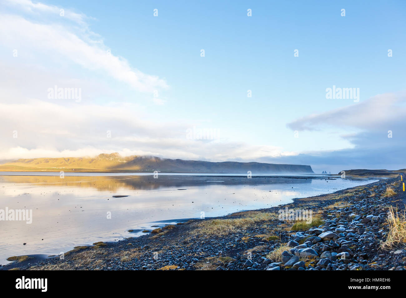 Reynisfjara shore, Iceland, reflections Stock Photo - Alamy