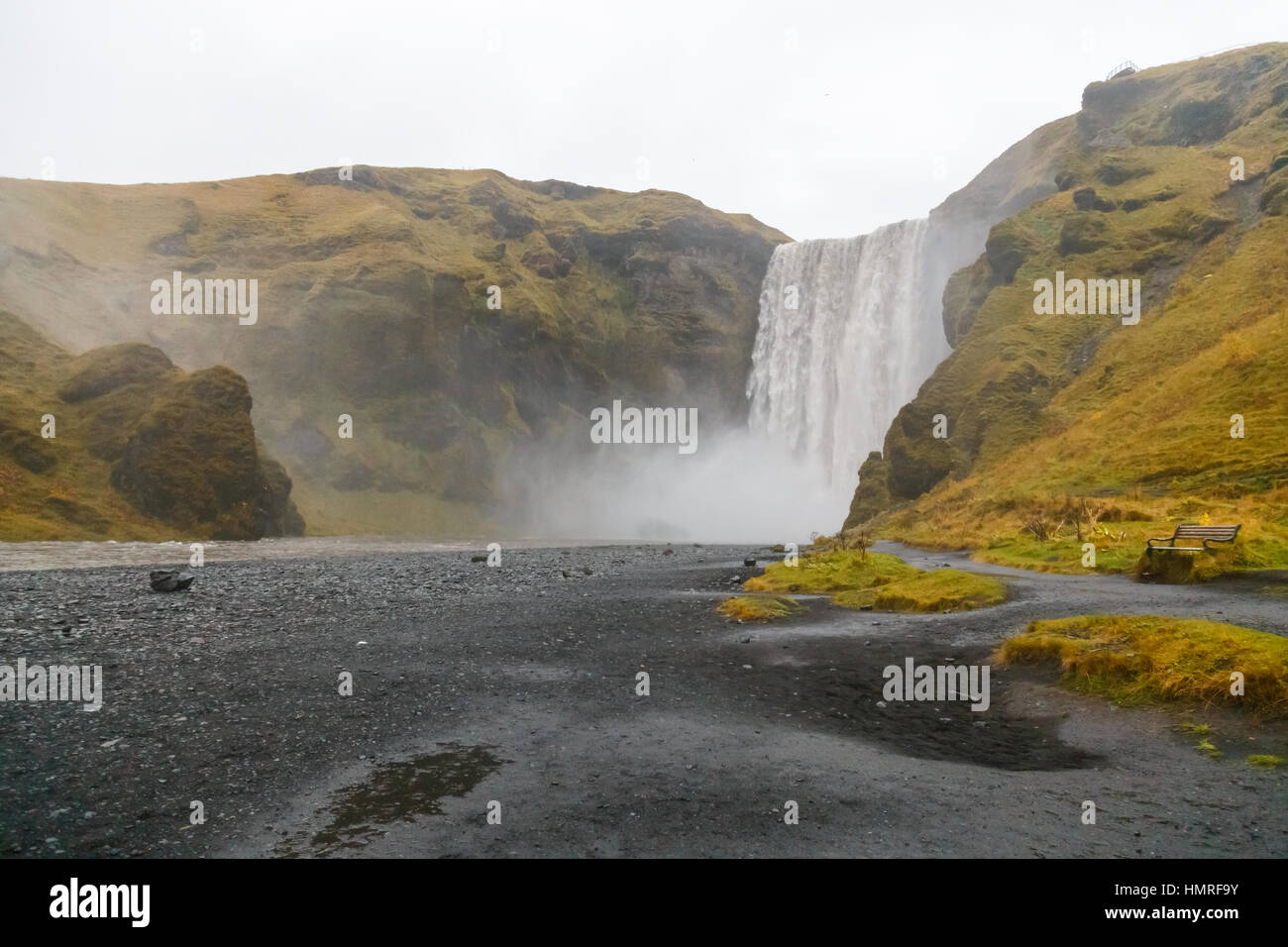 Skógafoss waterfall, Skogafoss in Iceland Stock Photo - Alamy