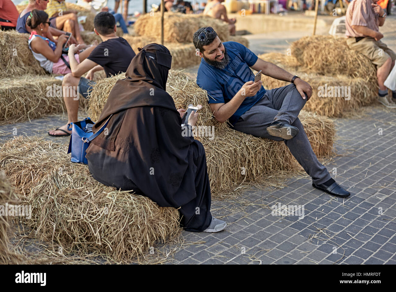 Woman Burka Man Stock Photos & Woman Burka Man Stock Images - Alamy