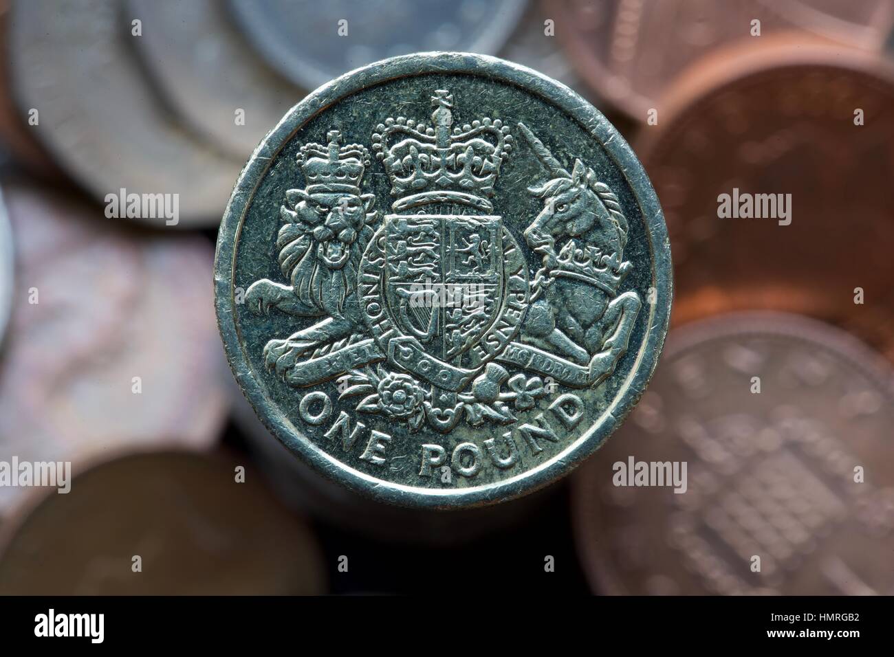 British one pound coin Stock Photo - Alamy