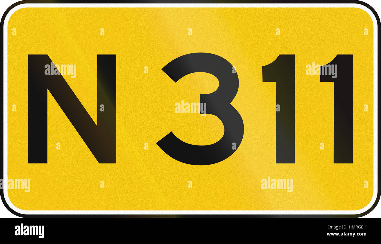 A Dutch numbered road shield of a provincial road Stock Photo - Alamy