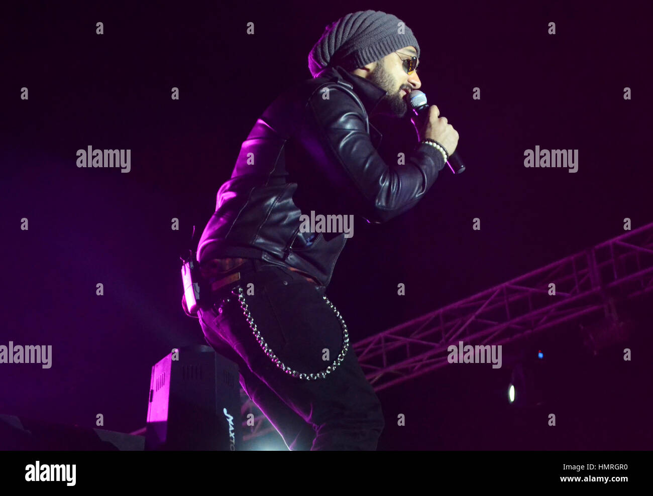 Hyderabad, Pakistan. 04th Feb, 2017. Pakistani famous pop star Umair ...