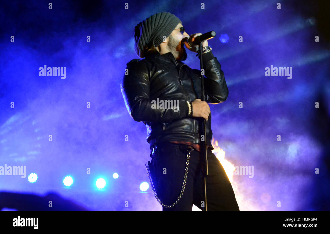 Hyderabad, Pakistan. 04th Feb, 2017. Pakistani famous pop star Umair ...