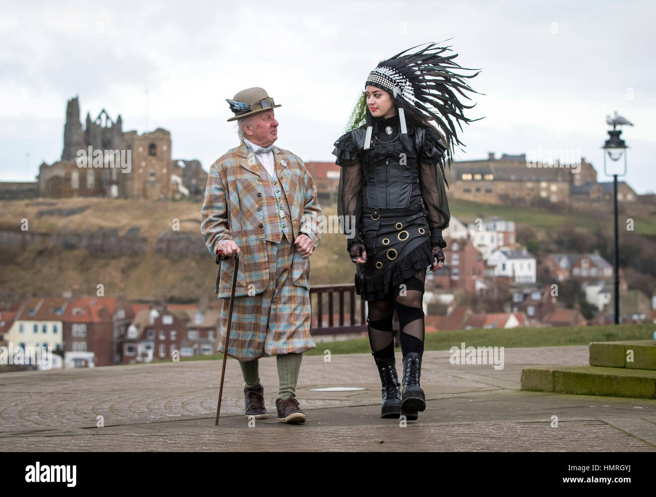 Steampunks attending the Whitby Steampunk Weekend in Whitby, Yorkshire ...