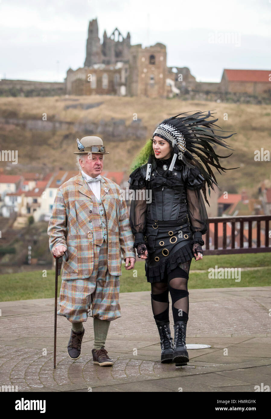 Steampunks attending the Whitby Steampunk Weekend in Whitby, Yorkshire ...