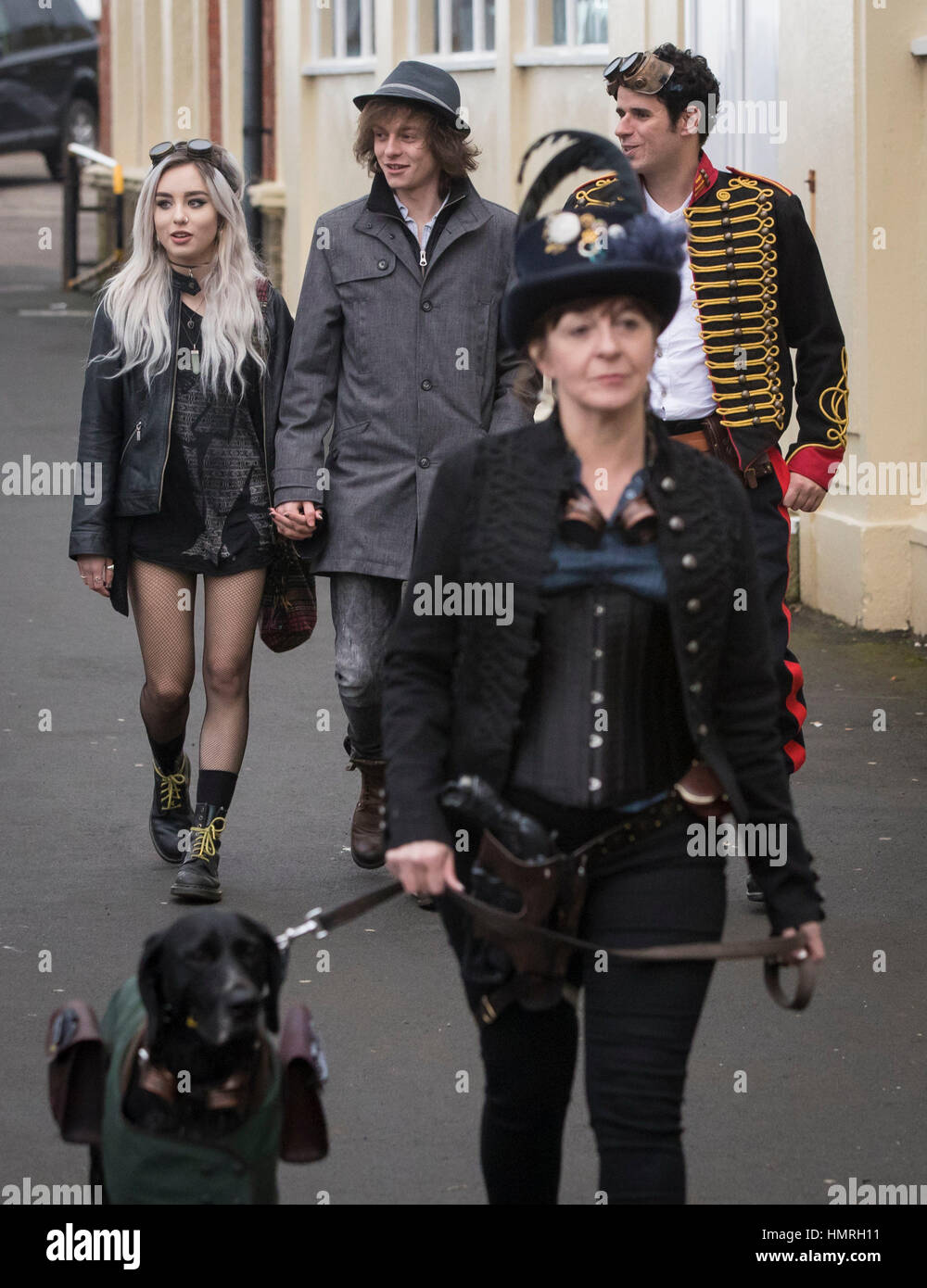 Steampunks attending the Whitby Steampunk Weekend in Whitby, Yorkshire ...