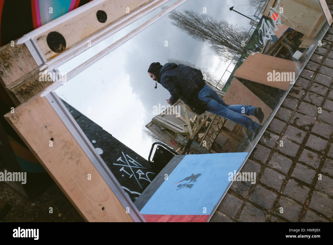 Walking on pipe hi-res stock photography and images - Alamy