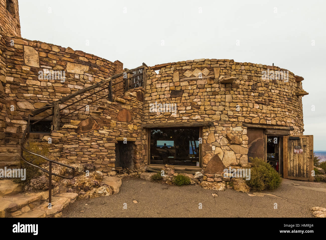 Exterior of the kiva feature at Desert View Watchtower on the South Rim ...
