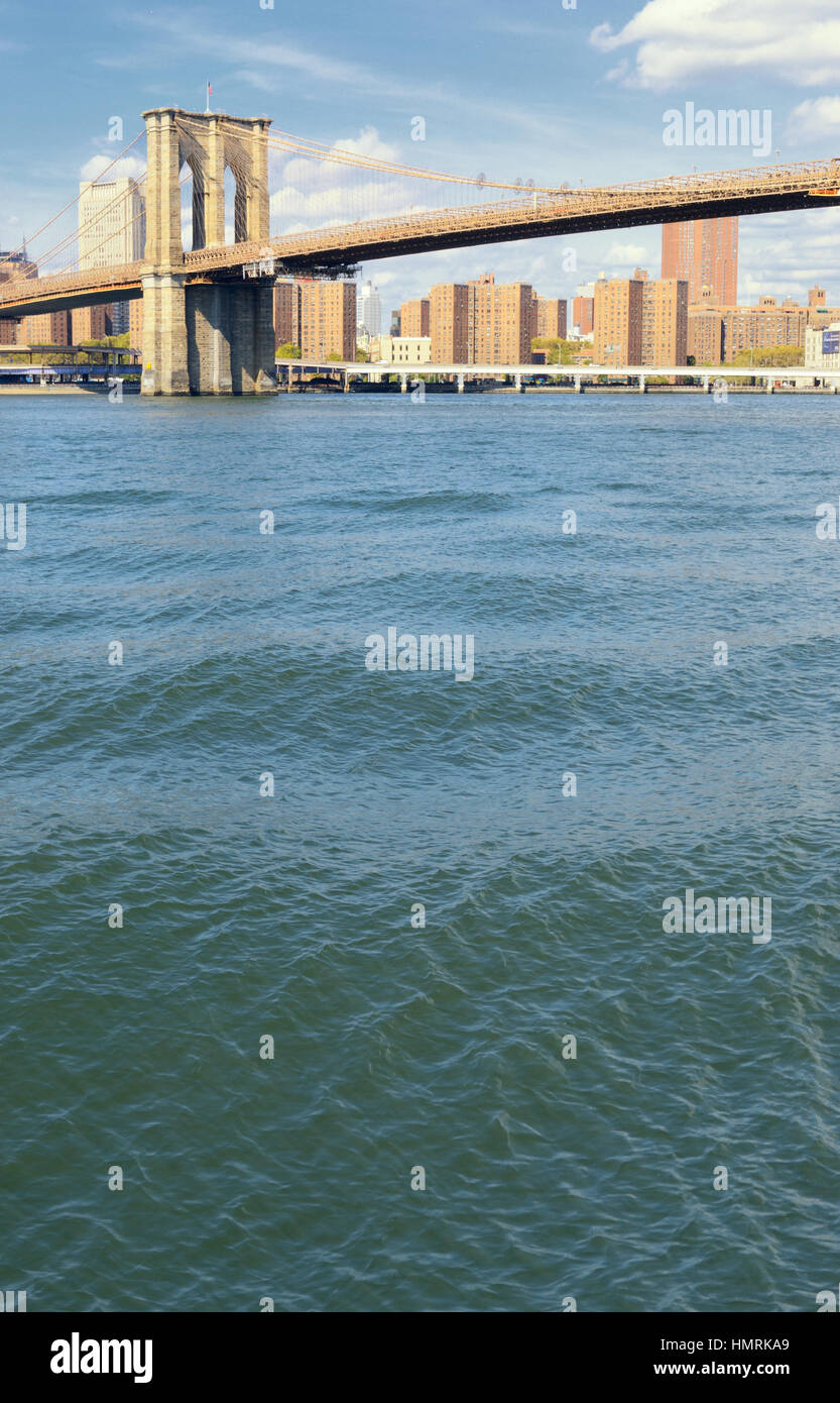 Brooklyn Bridge at sunny day Stock Photo - Alamy