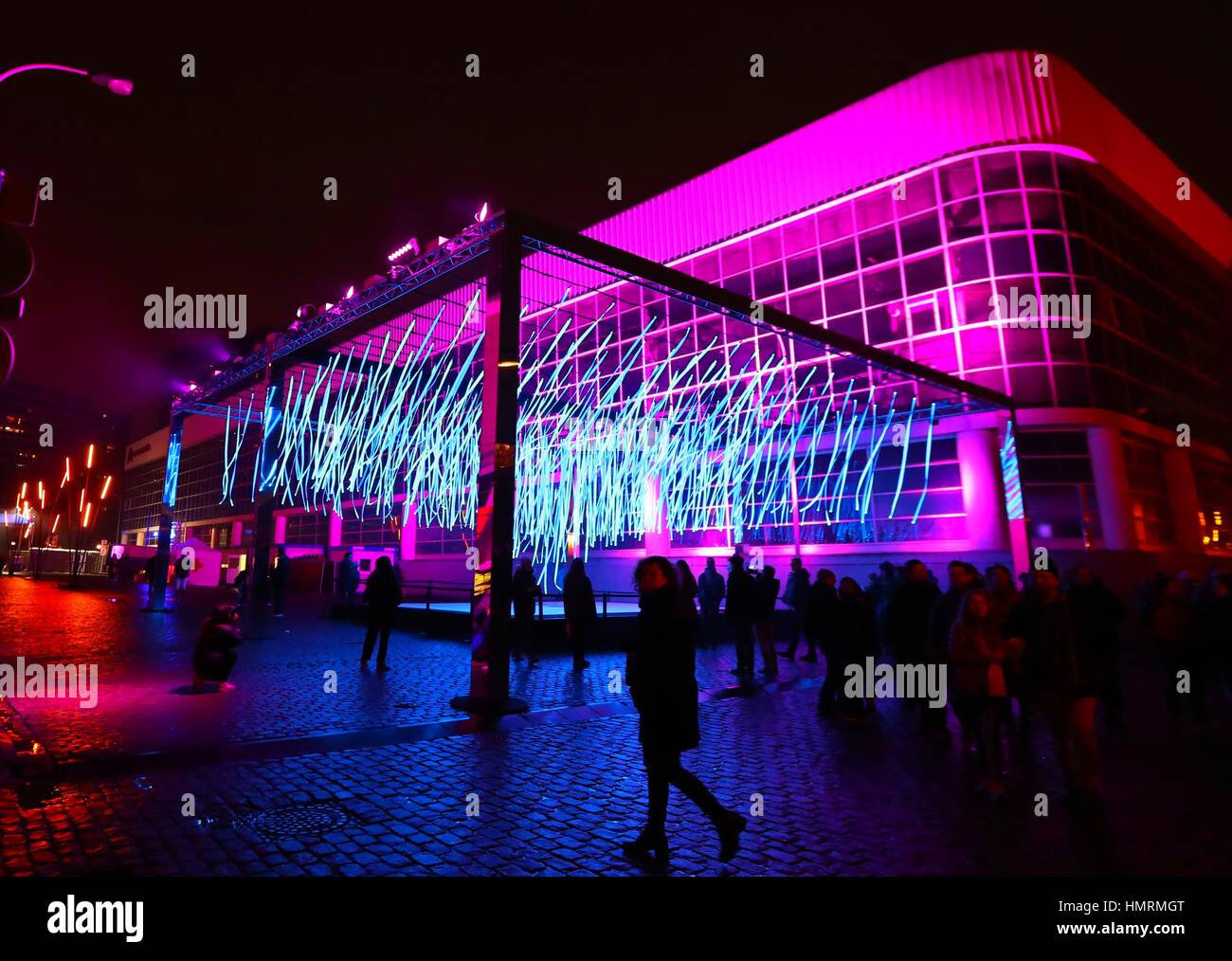 Brussels, Belgium. 4th Feb, 2017. Visitors admire the Bright Brussels ...