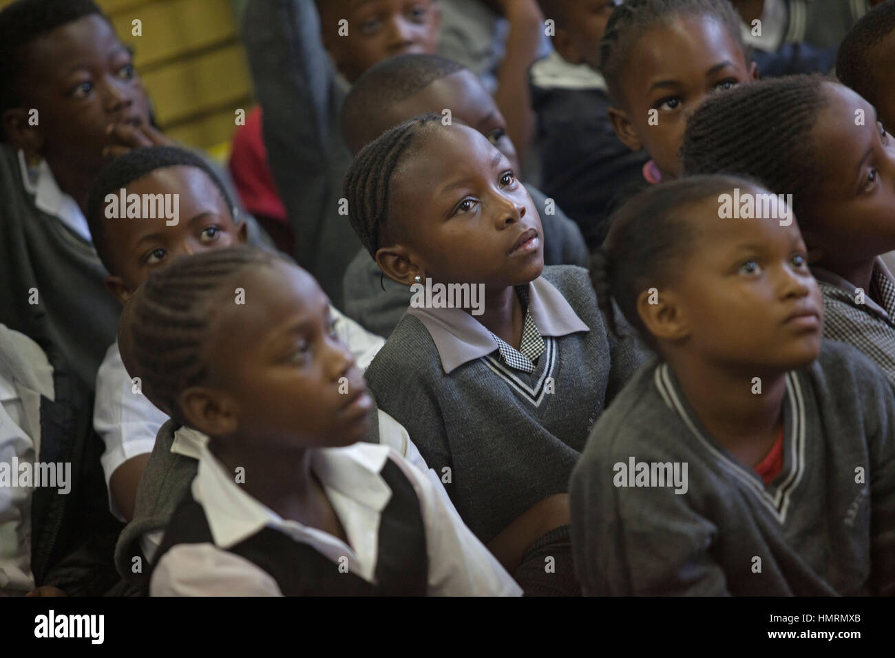 Johannesburg, South Africa. 26th Jan, 2017. Pupils in a class room in ...