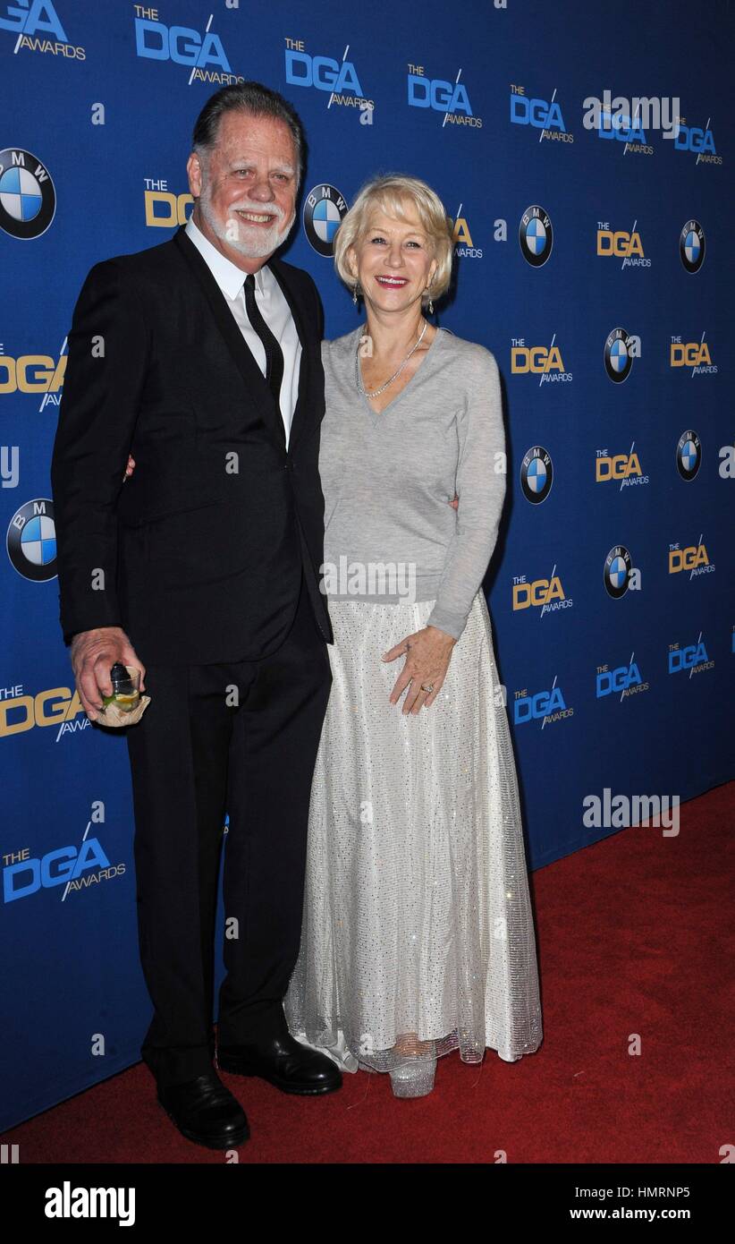 Beverly Hills, USA, 4th Feb, 2017. Helen Mirren, Taylor Hackford seen ...
