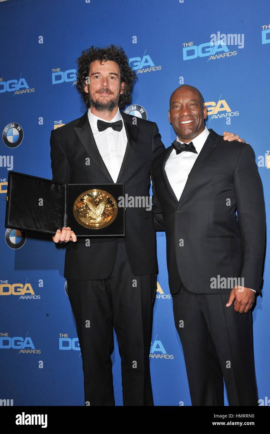 Beverly Hills, CA. 4th Feb, 2017. Damian Chazelle, John Singleton in ...