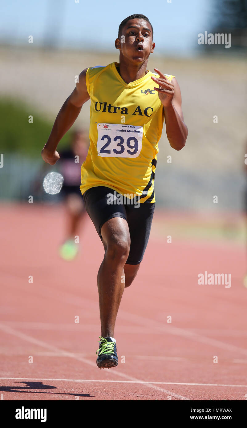 Local track and field athletics meeting in Parow, Cape Town, South ...