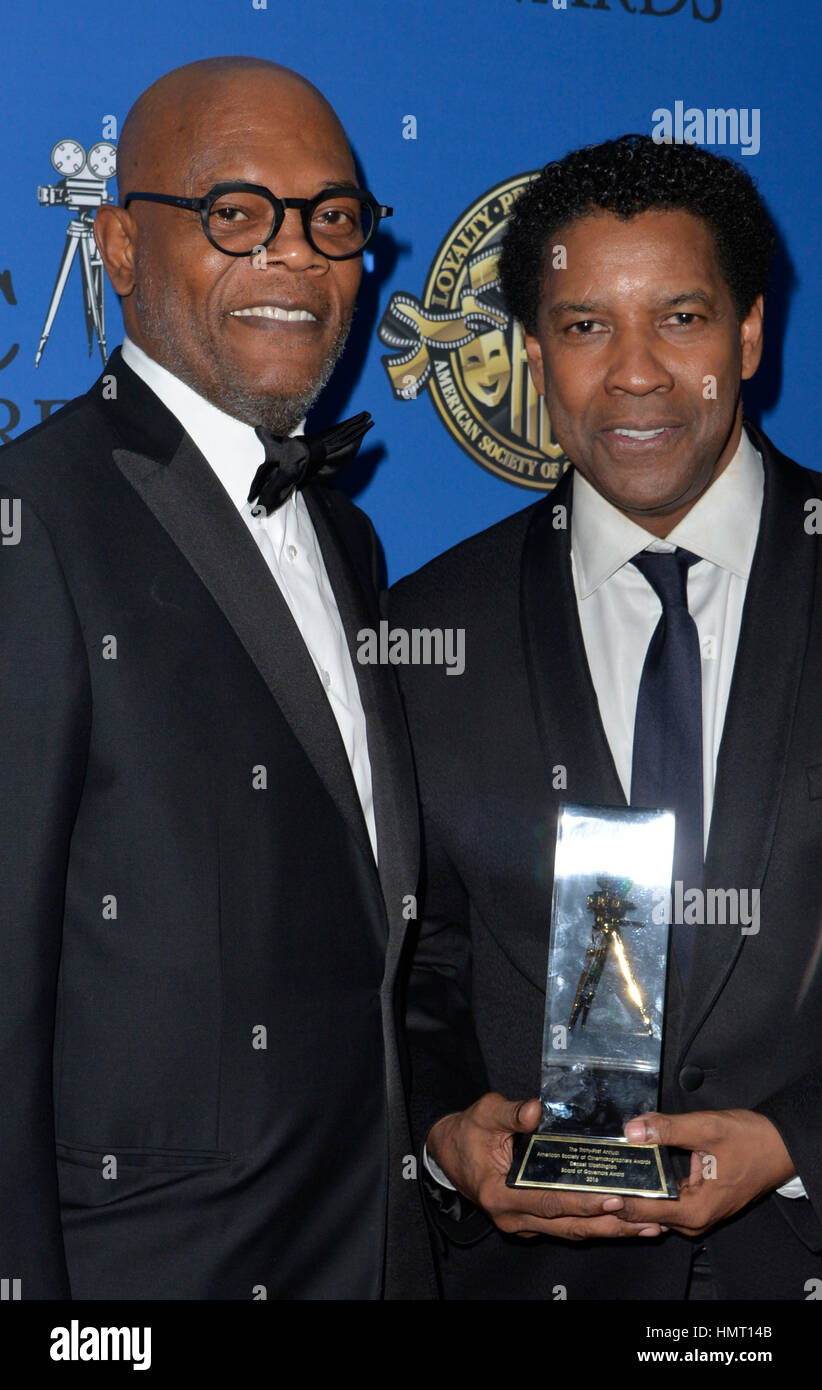 Hollywood, California, USA. 4th Feb, 2017. Samuel L. Jackson, Denzel ...