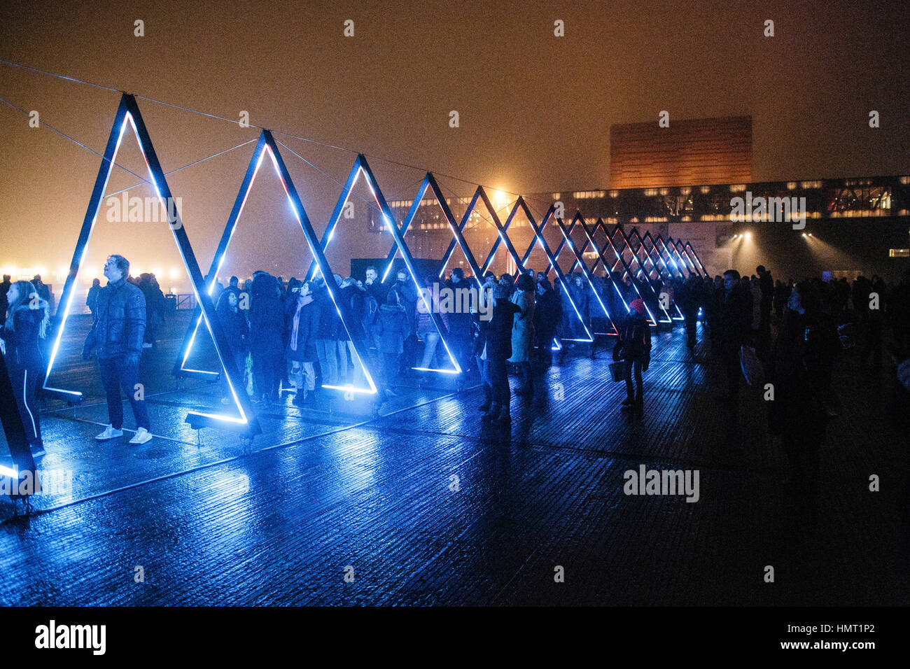 Denmark, Copenhagen. 4th Feb, 2017. The Wave, an interactive sound- and ...