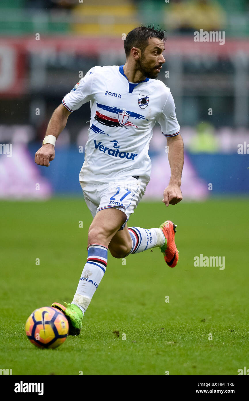 Milan, Italy. 5th Feb, 2017. Fabio Quagliarella of UC Sampdoria in ...