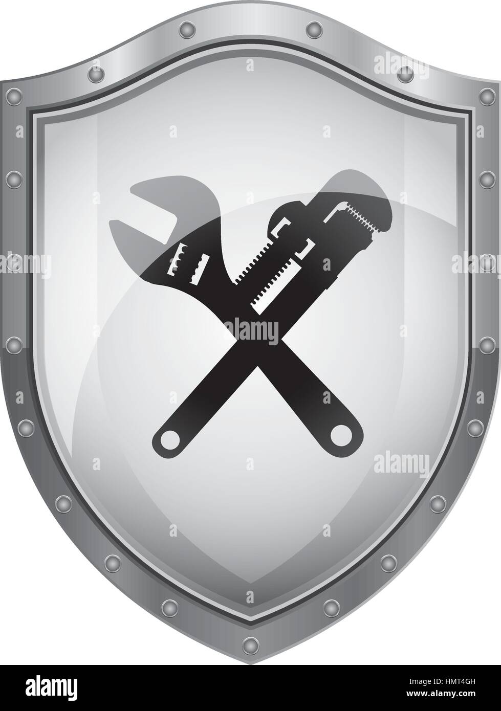 Construction tools on badge Stock Vector Image & Art - Alamy