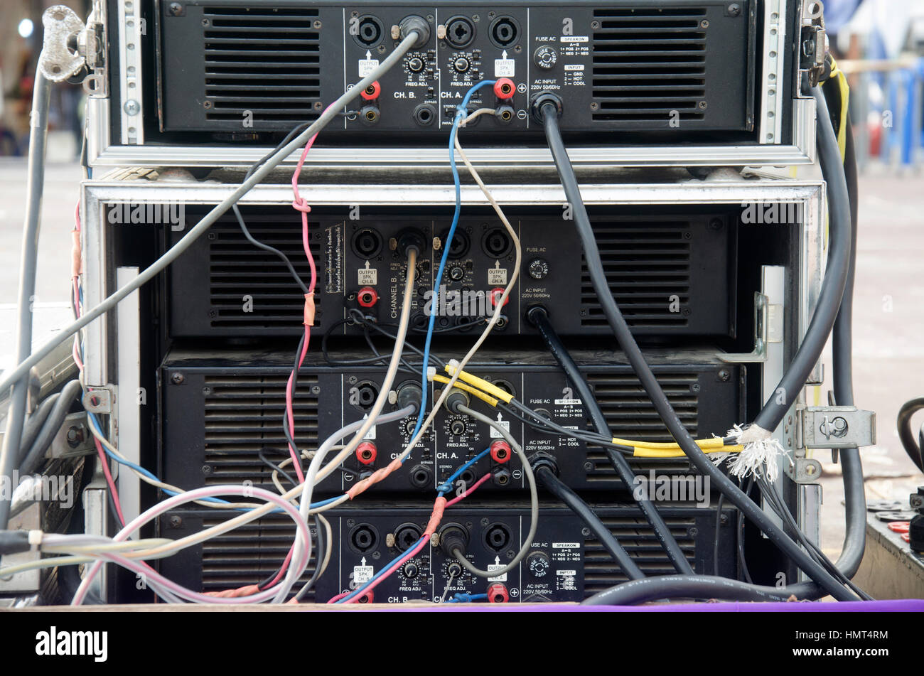 Audio and video cable with electrical connectors jack connected to ...