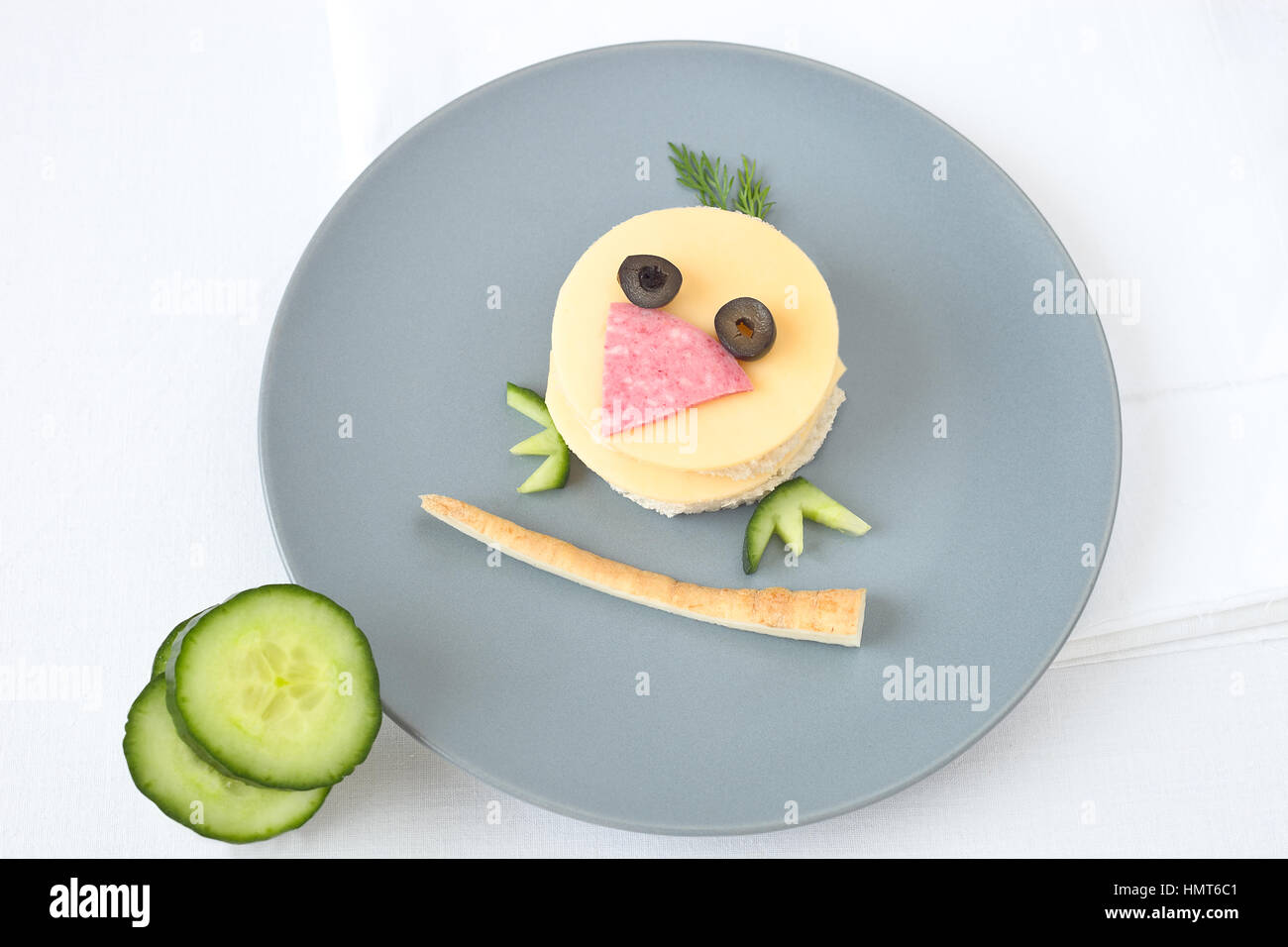 Funny food, bird sandwich Stock Photo - Alamy