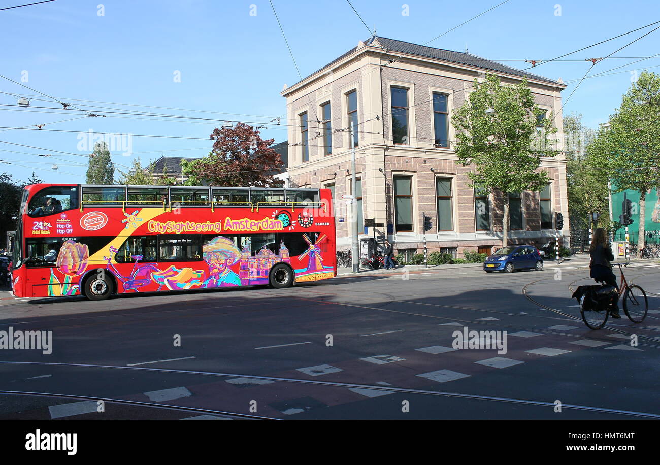 Colourful open top tour bus hi-res stock photography and images - Alamy