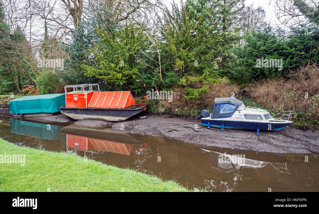 The Union Canal at Linlithgow canal basin in Linlithgow Scotland after ...