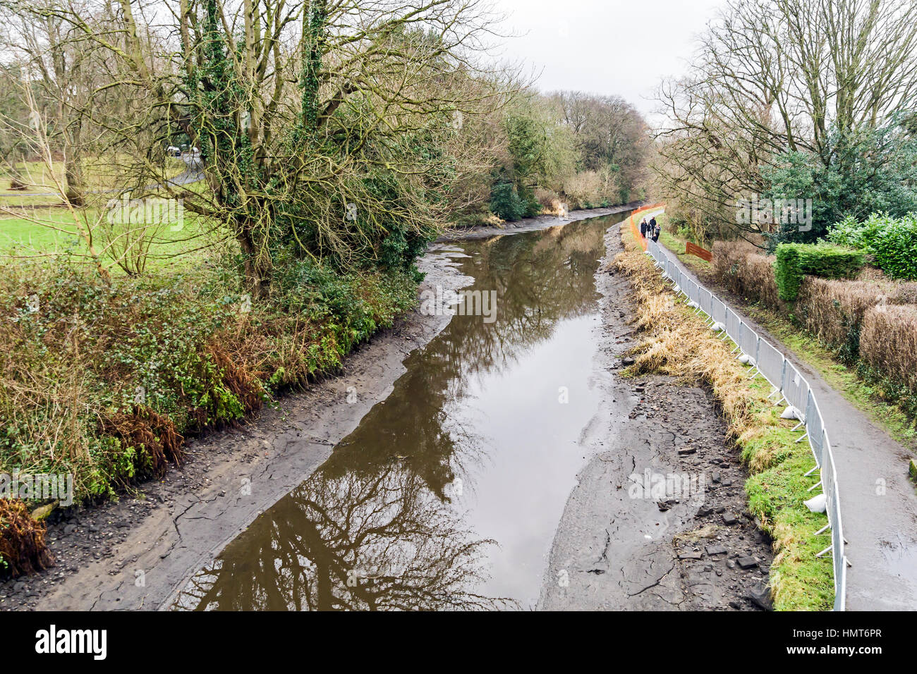 The Union Canal at Linlithgow canal basin in Linlithgow Scotland after ...