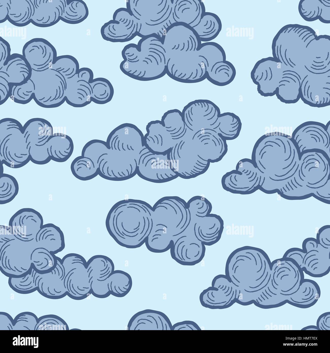 Cloud pattern. Cloudy sky spring weather background Stock Vector Image ...