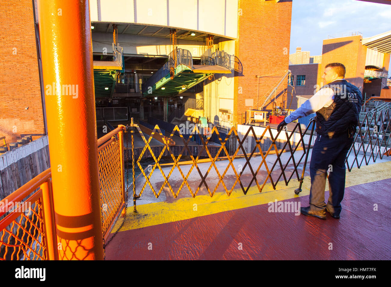 Staten island ferry passenger ferry loading ramps hi-res stock ...