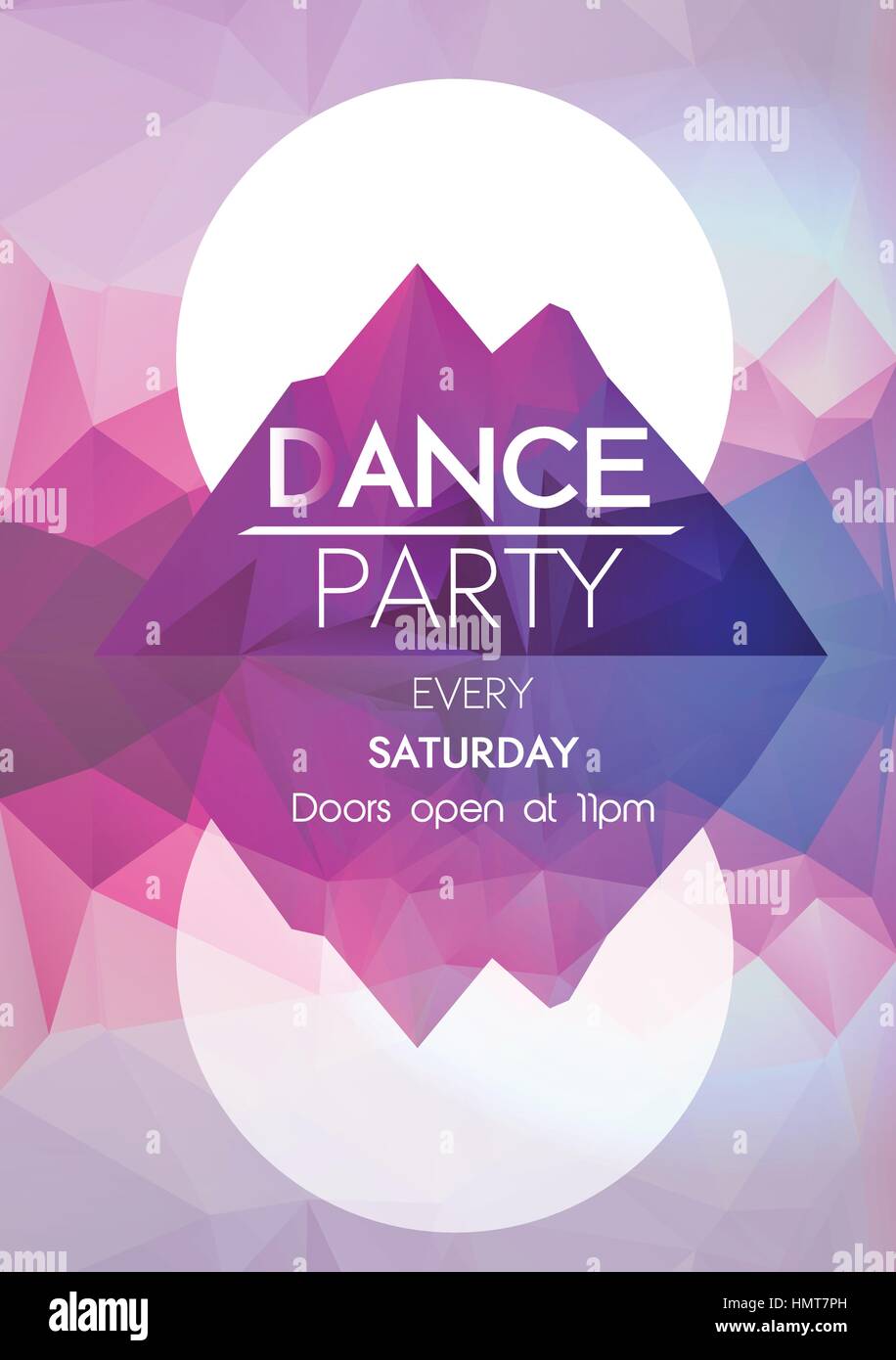 Abstract Geometric Dance Party Poster Template - Vector Illustration ...