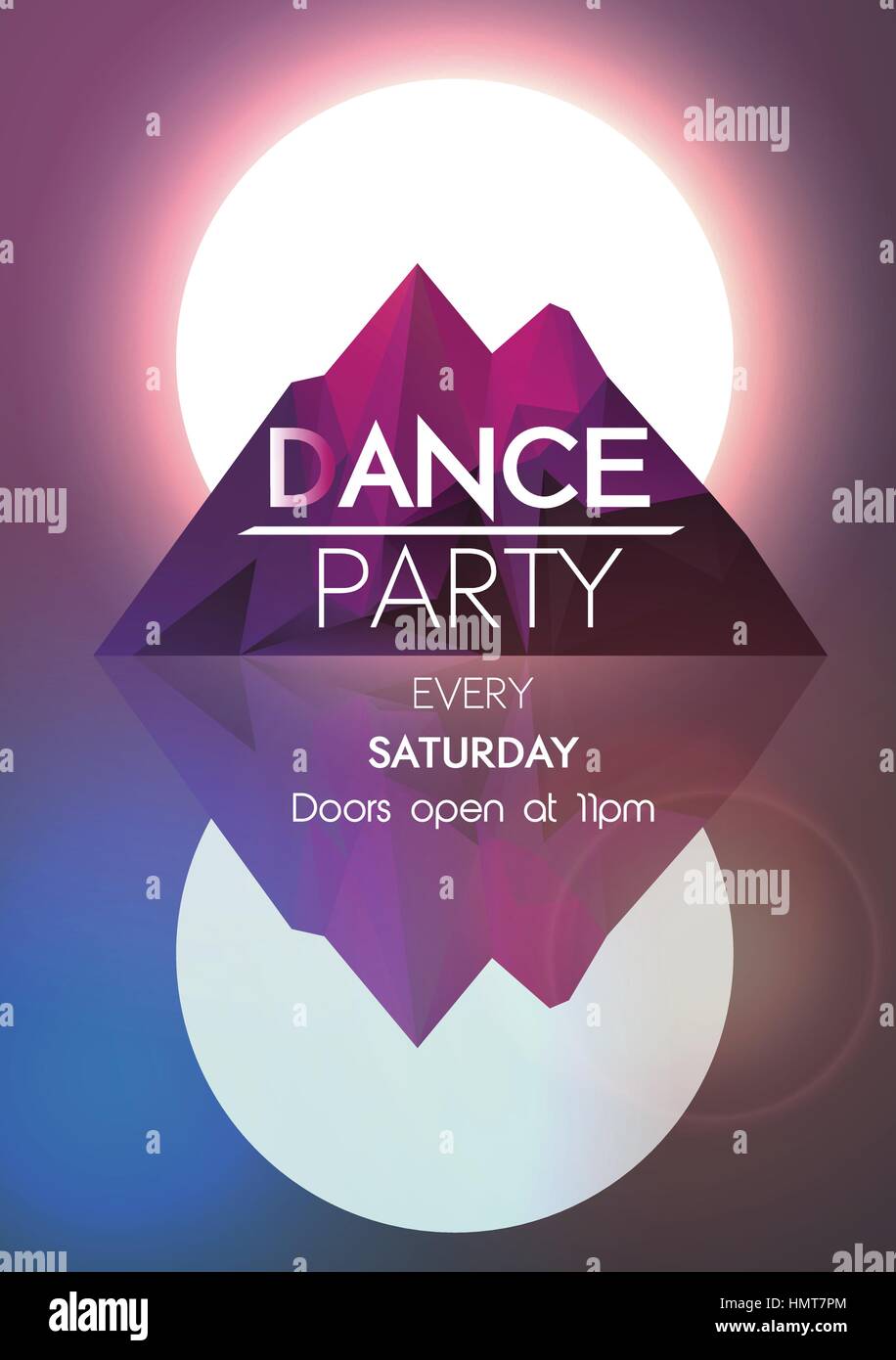 Abstract geometric dance party poster Stock Vector Images - Alamy