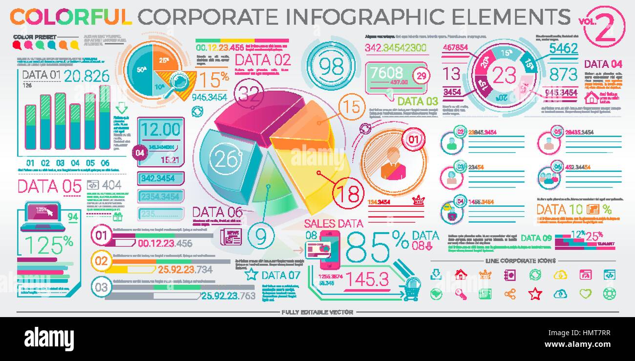 Colorful Corporate Infographic Elements Stock Vector Image & Art - Alamy