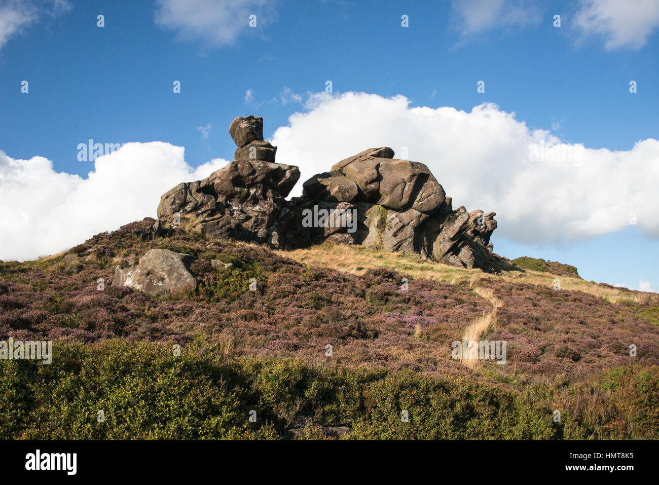 The Roaches, a rock formation on the Staffordshire Moorlands, UK Stock ...