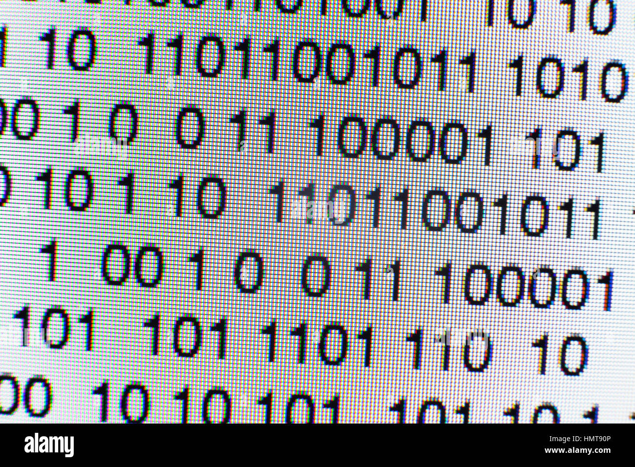 Binary Code On A Computer Screen Themes Of Binary Code Data Pattern 7072