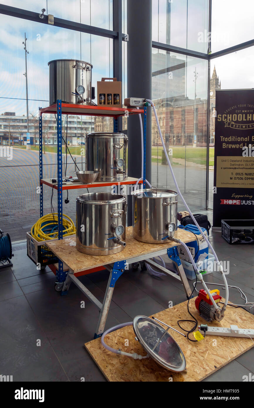 Demonstration of small scale beer brewing equipment at MIMA the ...