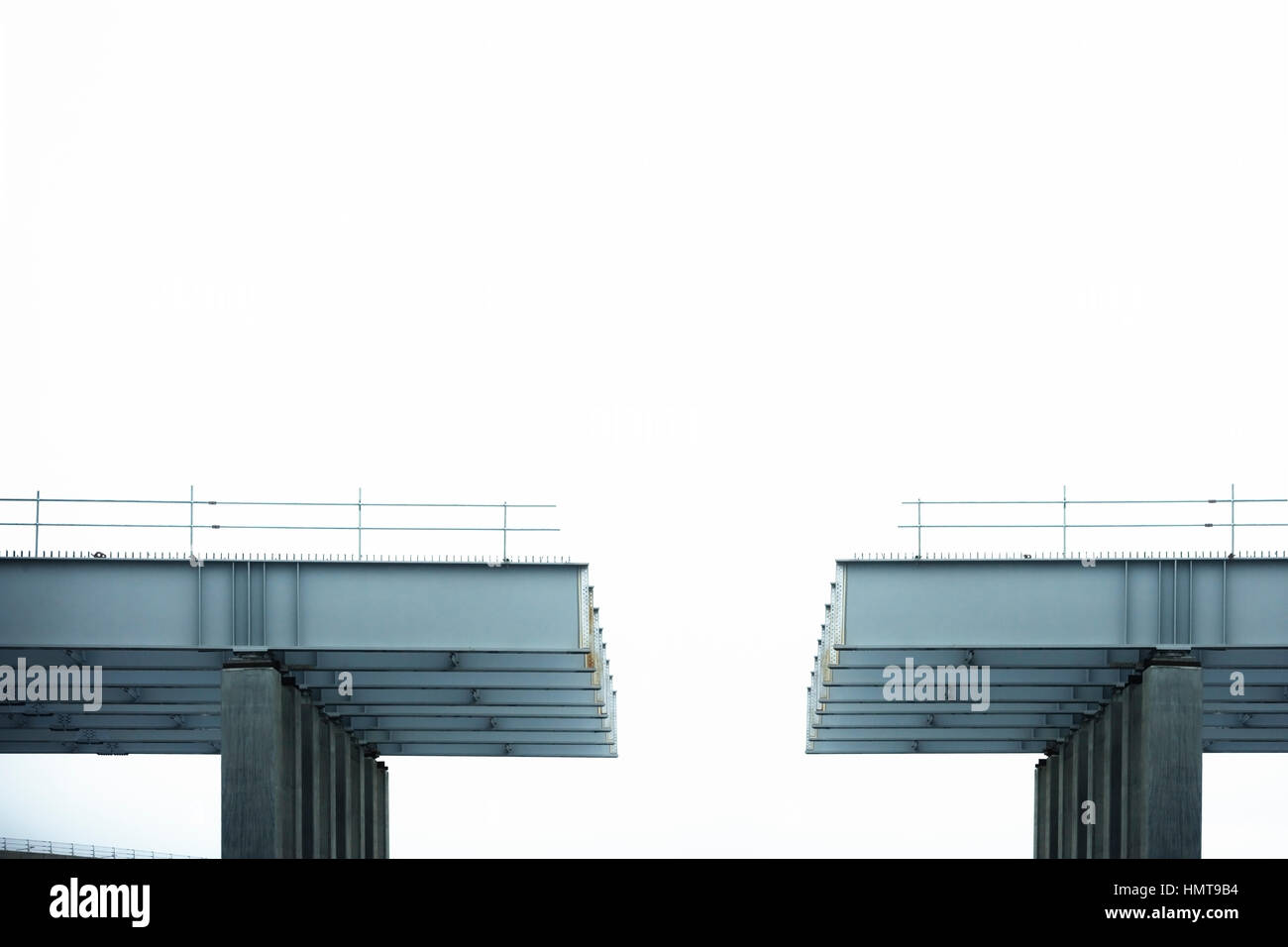 Bridge under construction themes of unfinished incomplete construction ...